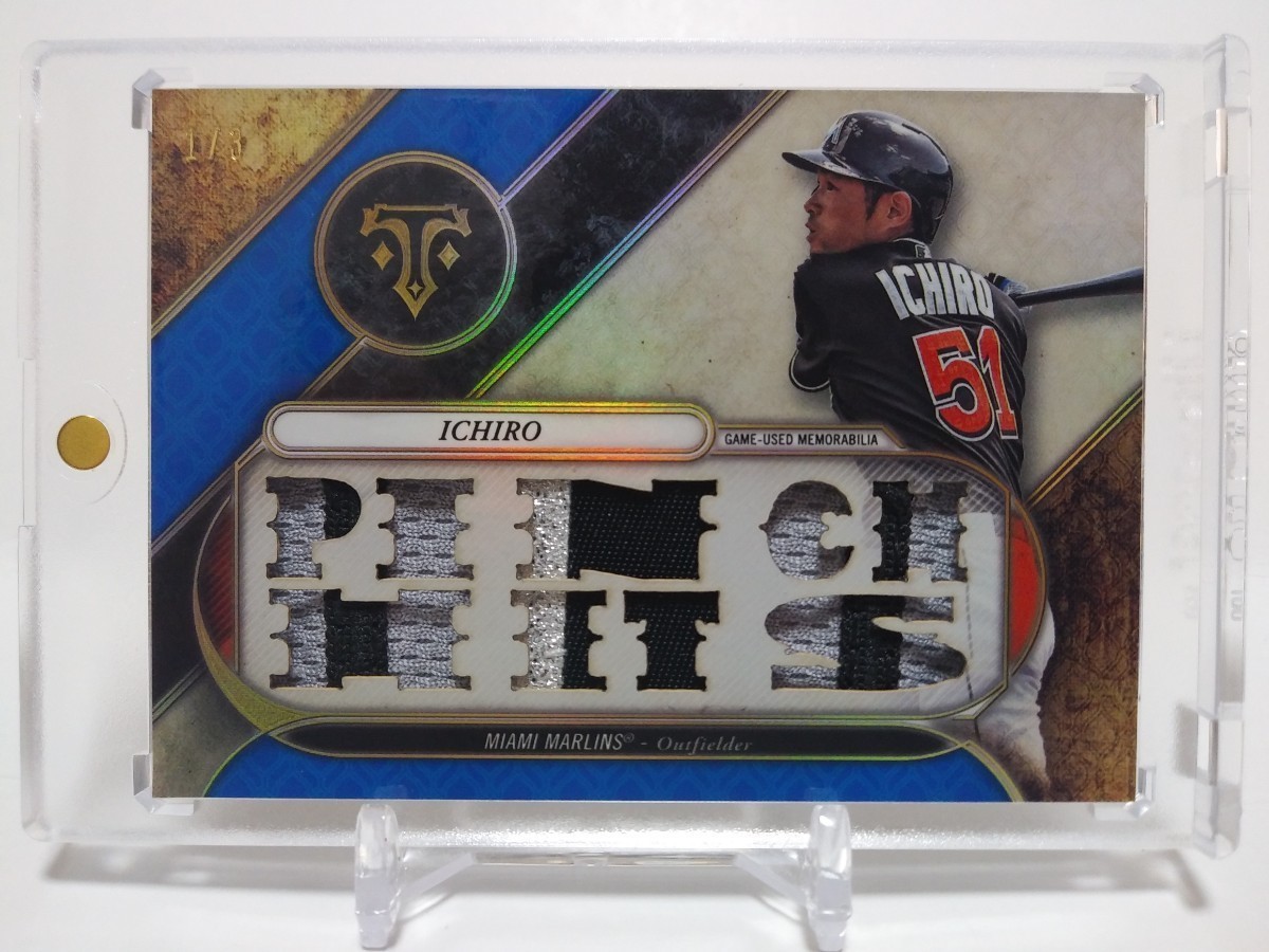 3枚限定:ファーストナンバー イチロー/2017/Topps/TRIPLE THREADS/GAME- MEMORABILIA/MIAMI ...