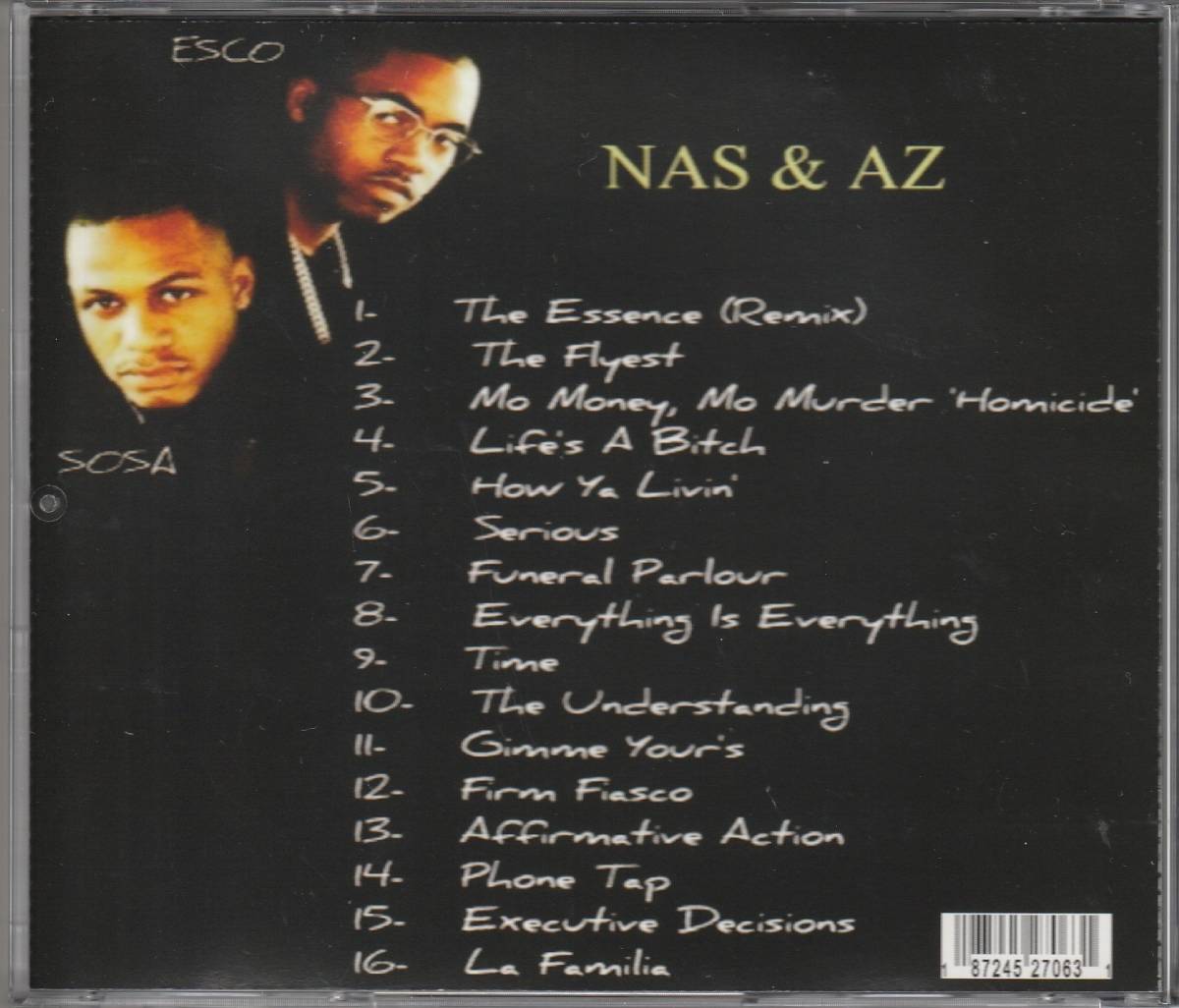 CD HIPHOP NAS & AZ／Esco & Sosa／2010年 The Firm Mobb Deep Big Noyd ...