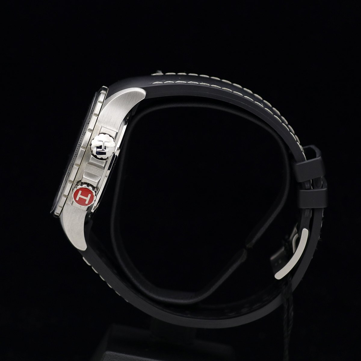 1円 ハミルトン カーキアビエーション ETO クロノ H77612333/H776121 SS メンズ クォーツ 黒文字盤 箱保取タグ 定価 ...