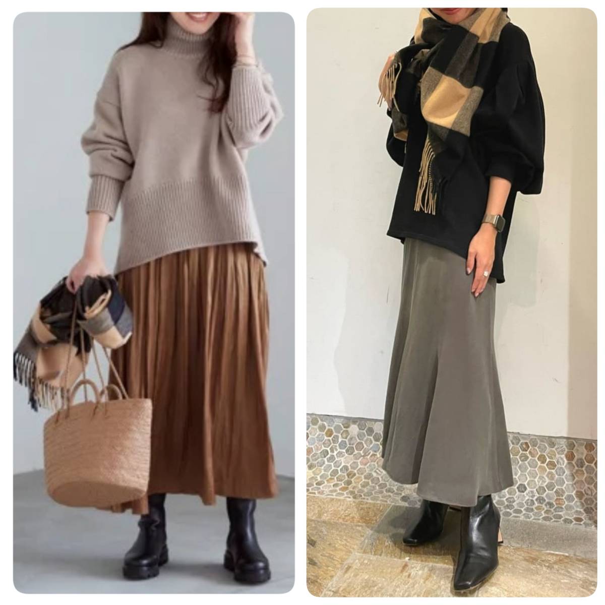日本別注 JOHNSTONS ジョンストンズ WA56 大判 カシミヤ ストール AU6262 ブロックチェック ブラック キャメル 定価 ...