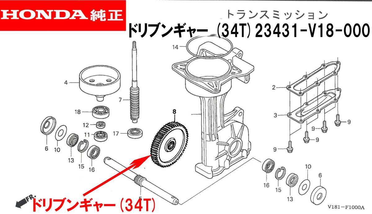 ホンダ 純正 耕うん機 プチな FG201 FV200用 部品 ギヤー ドリブン 34T 23431-V18-000(パーツ)｜売買されたオークション情報、yahooの商品情報をアーカイブ公開 ...