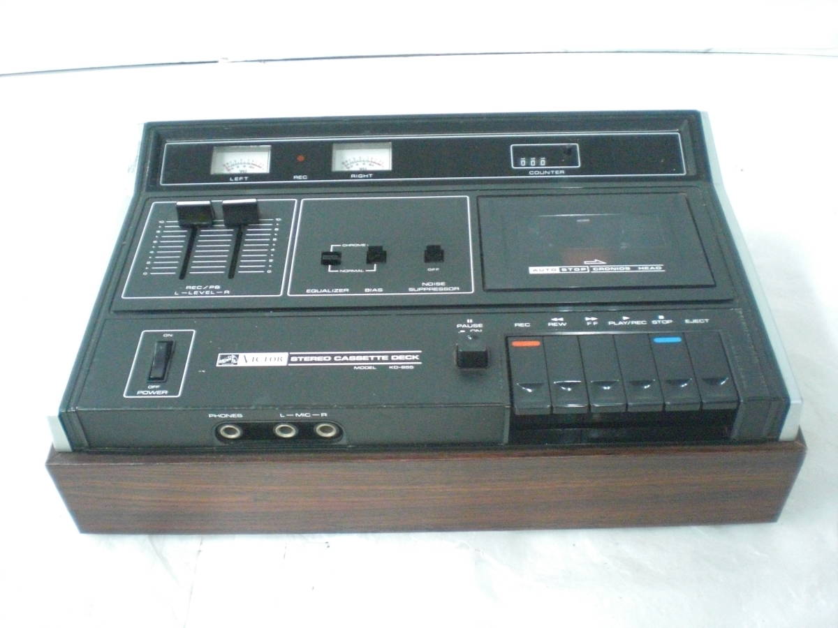 湘/Victor/ビクター/ステレオカセットデッキ/KD-655/1974年頃/昭和/レトロ/ビンテージ/商品説明要確認/通電のみ確認/汚れ有 10.27-061(一般)｜売買された ...