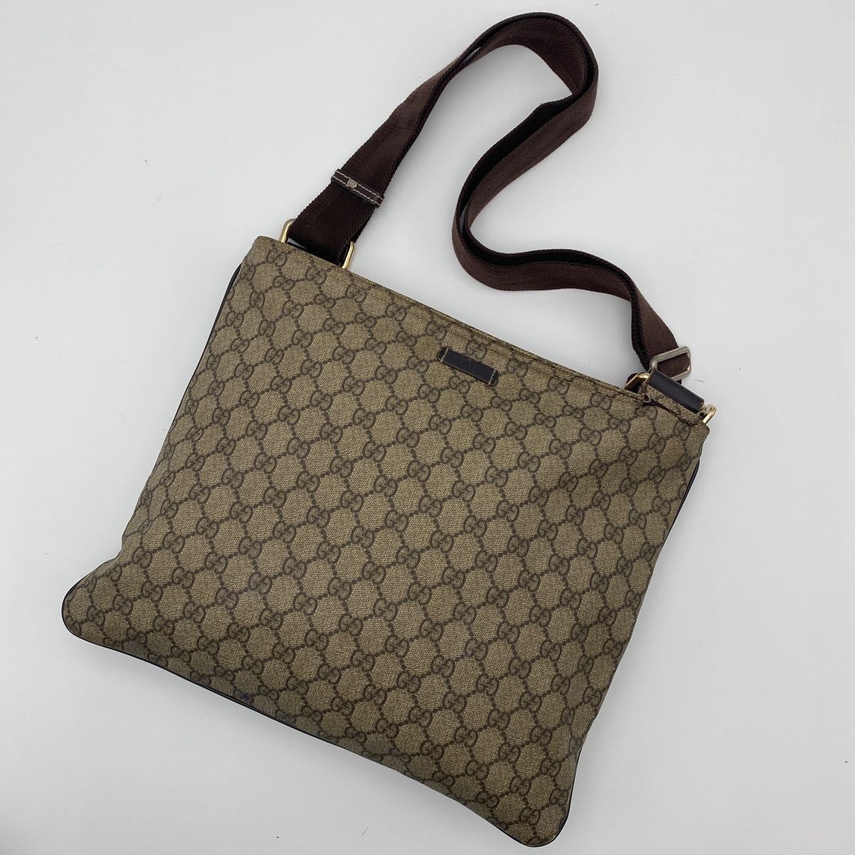 GUCCI グッチ ショルダーバッグ GGスプリーム ブラウン 201446 ボディ(かばん、バッグ)｜売買されたオークション情報、yahooの商品情報をアーカイブ公開 - オークファン ...