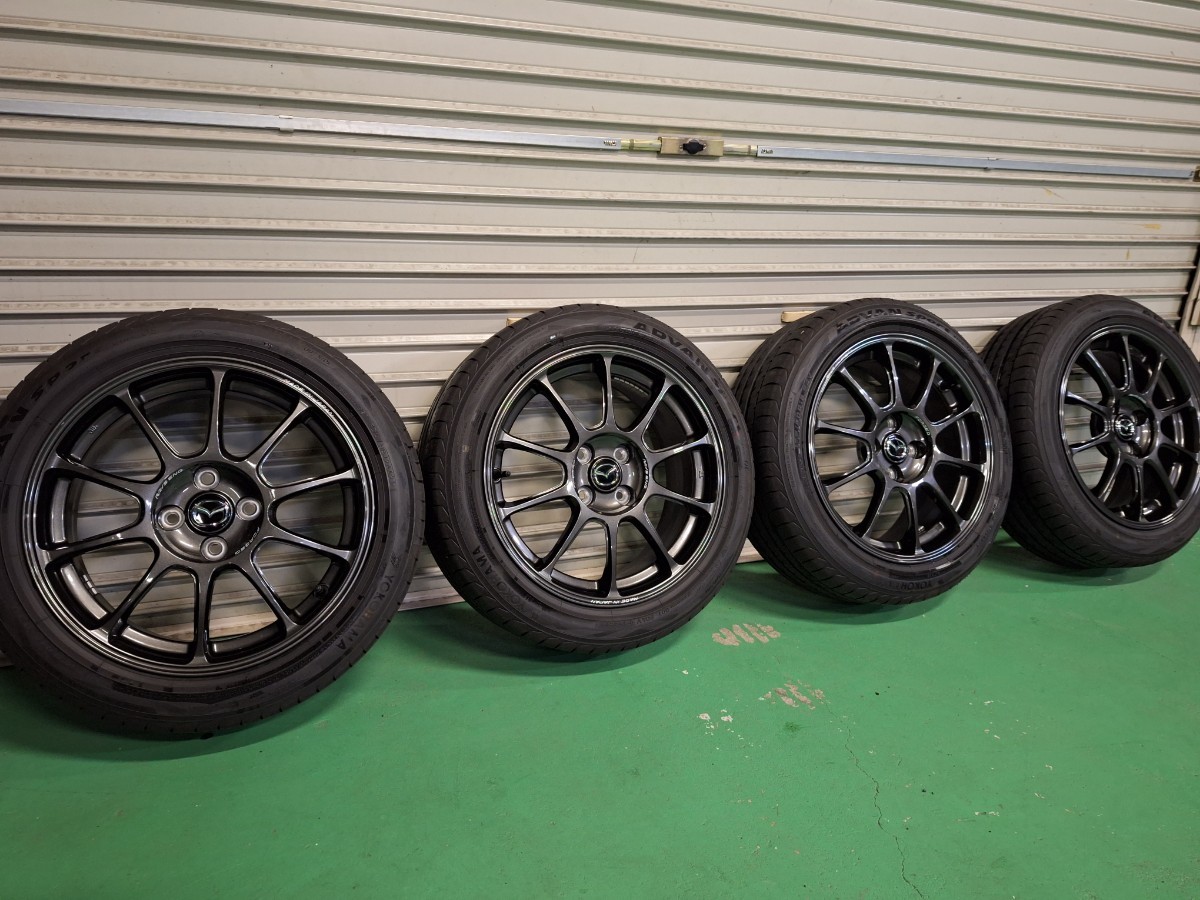 軽量 鍛造 RAYS VOLK RACING ZE40 16×7J +45 PCD100 4H 195/50R16 4本セット ロードスター ...