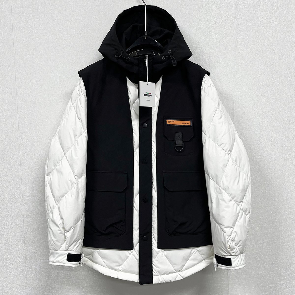 個性ヨーロッパ製 定価10万 ブルガリア発 RISELIN ダウンジャケット 暖かい 防風 ソフト 切替 重ね着風 ストリート オシャレ M/46サイズ(Mサイズ)｜売買されたオークション情報 ...