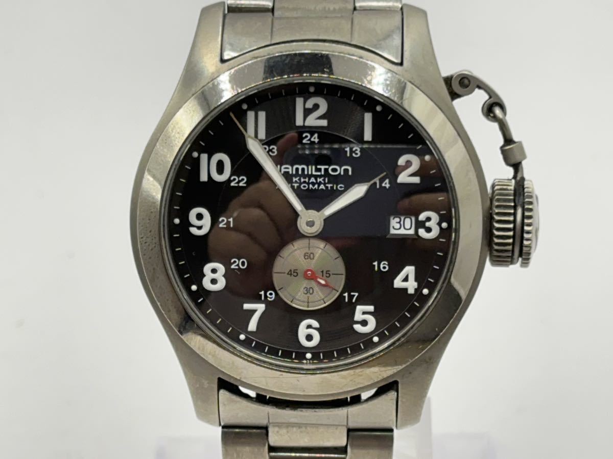 F140 HAMILTON ハミルトン H774150 KHAKI スモセコ デイト 稼働品(ハミルトン)｜売買されたオークション情報 ...
