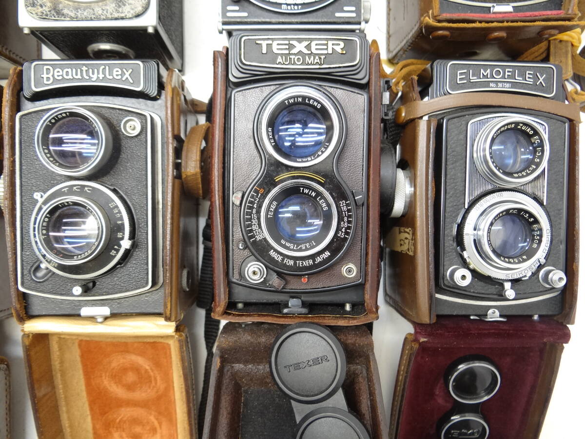 M378D 大量 11台 2眼 二眼 レフ カメラ WALT FLEX WAGO ISOCA RICOH VⅡ Minoltacord ALFA BEAUTY TEXER ELMO FLEX ...