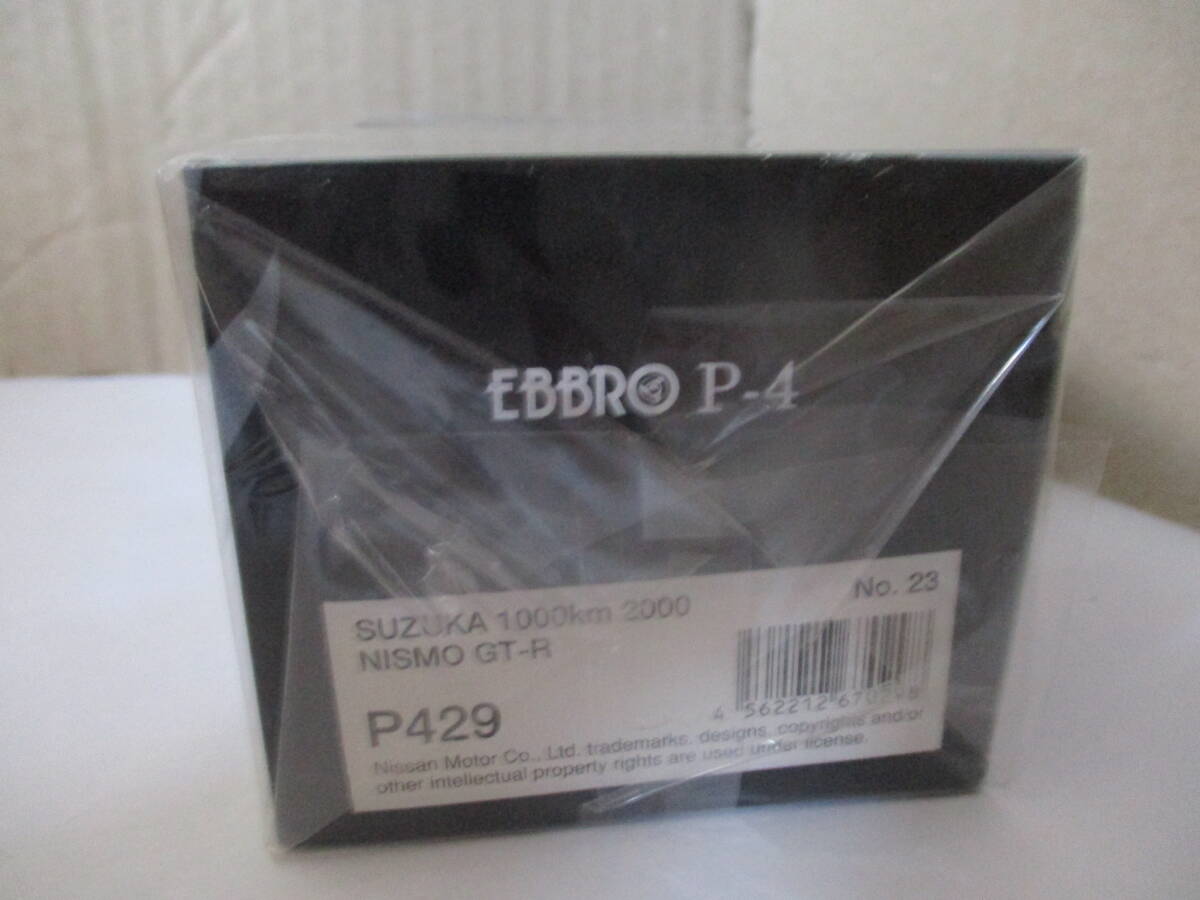 EBBRO P-4 NISSAN SKYLINE NISNO GT-R SUZUKA 1000KM 2000 No.23 1/43 P429 ...