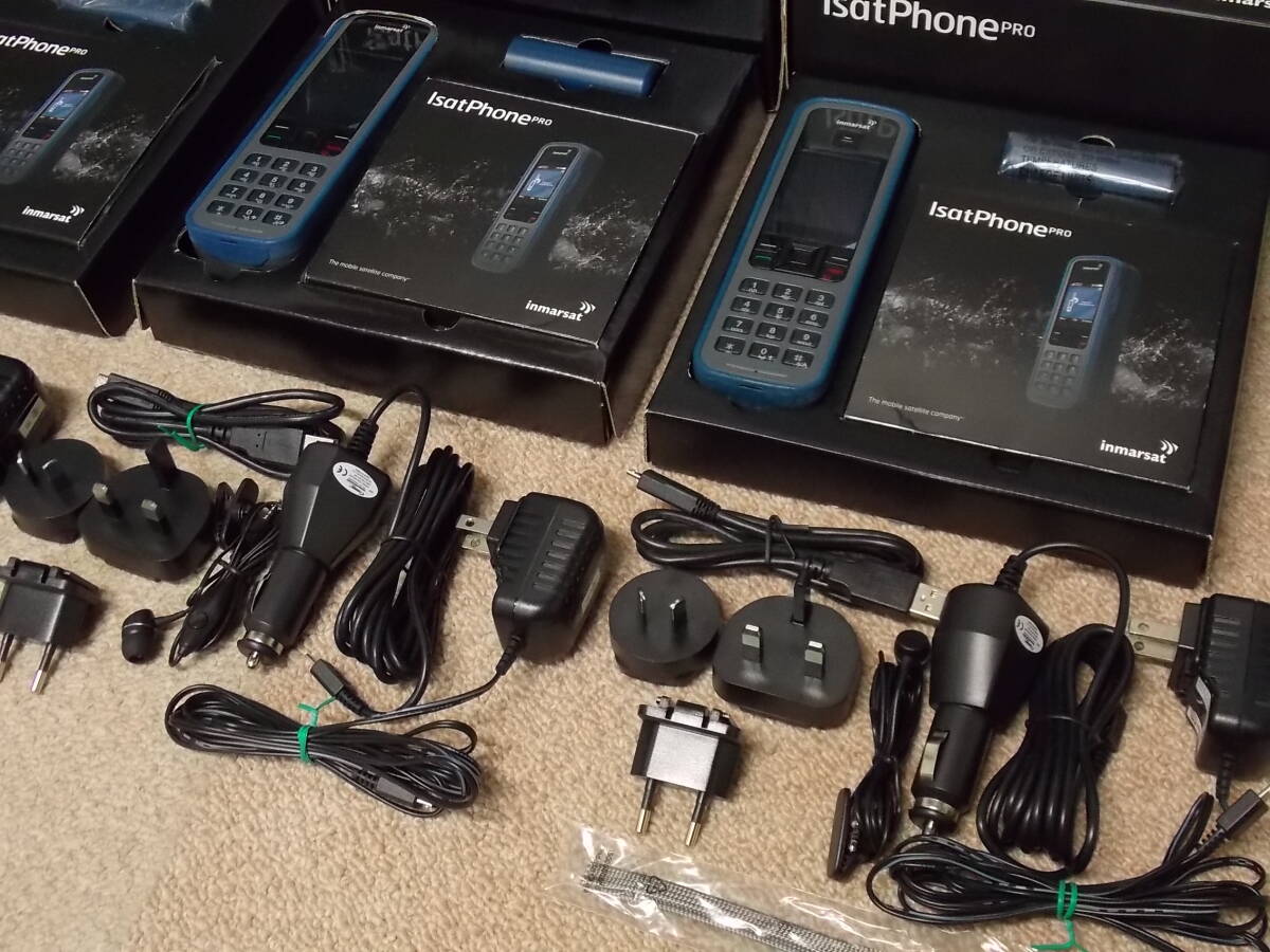 340 品 inmarsat Isat Phone PRO 衛星携帯電話 3台セット インマルサット アイサットフォン プロ(海外用携帯 ...