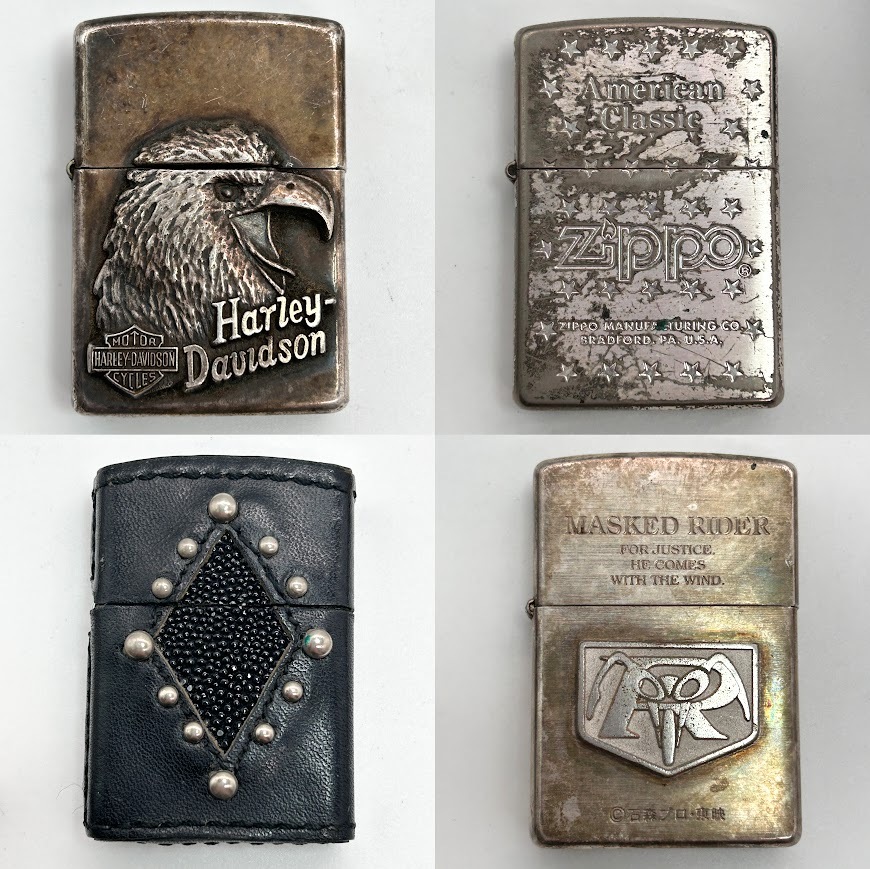 AF-6 ZIPPO ジッポ オイルライター MAGICAL UFO No.0175 NAGANO五輪No.0639 HarleyDavidson MASKED RIDER No.0931 ...