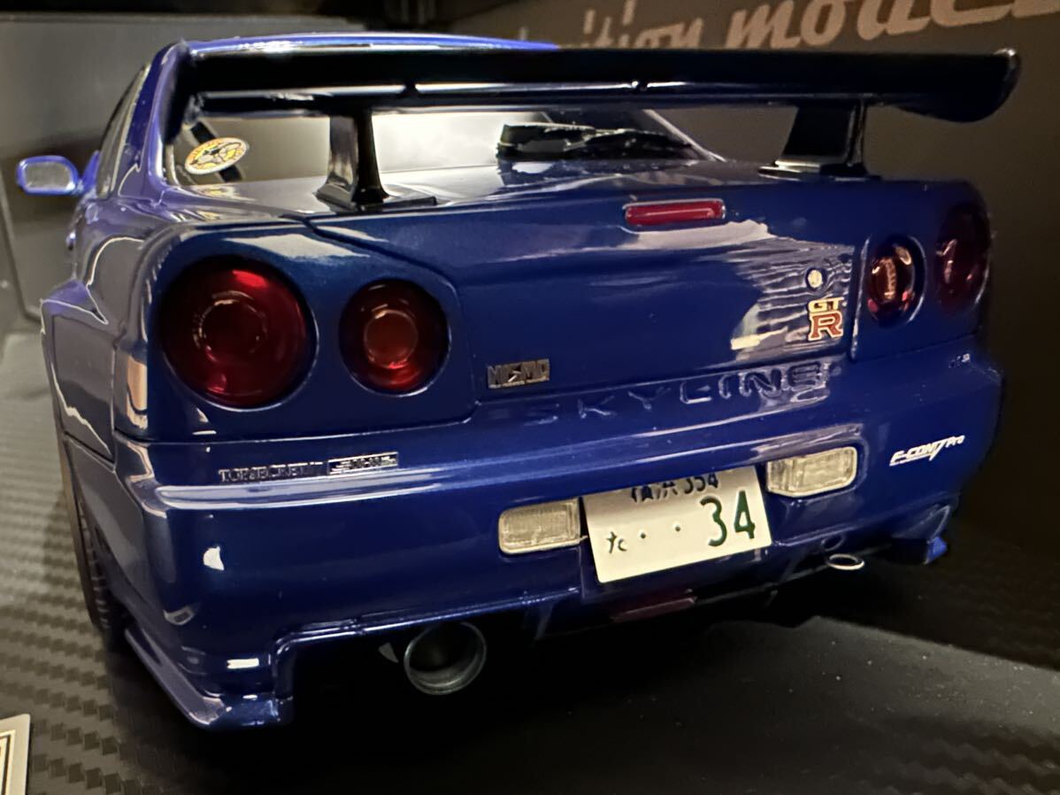 1/18 IG1472 TOP SECRET GT-R BNR34 Blue イグニッションモデル ignition model Nissan ...