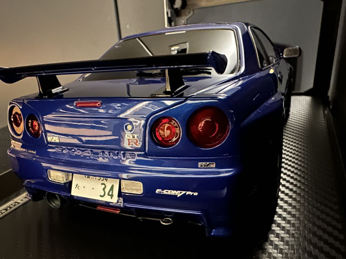 1/18 IG1472 TOP SECRET GT-R BNR34 Blue イグニッションモデル ignition model Nissan ...