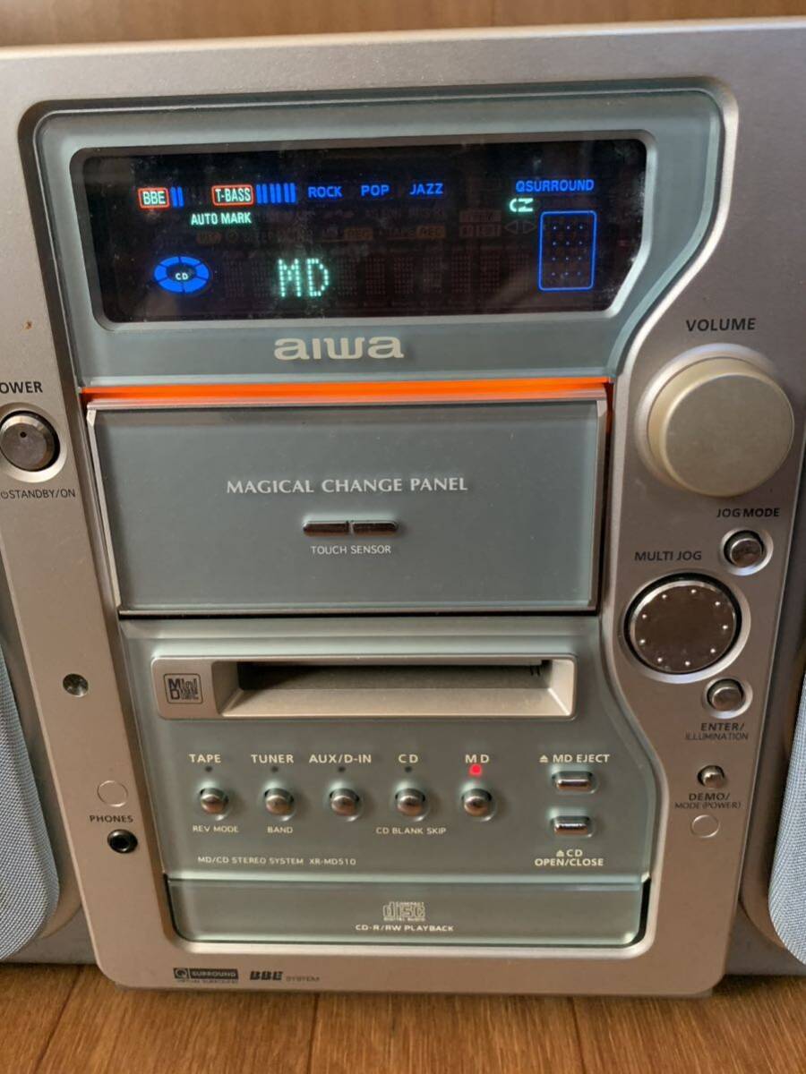 aiwa XR-MD510 MD/CDステレオシステム カセット使用不可 リモコン付 AIWA アイワ ミニコンポ(その他)｜売買された ...