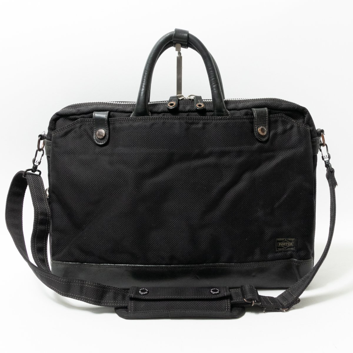 1円スタート PORTER ポーター 吉田カバン 日本製 ELDER エルダー ブリーフケース ビジネスバッグ ナイロンコットン レザー ブラック(ブリーフケース、書類かばん)｜売買された ...