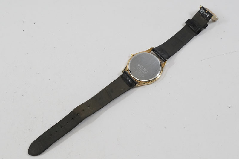 1円~ u654 実働 SEIKO／セイコー ドルチェ & エクセリーヌ 8J41-0AJ0 クオーツ 純正ベルト メンズ 腕時計 電池交換 ...