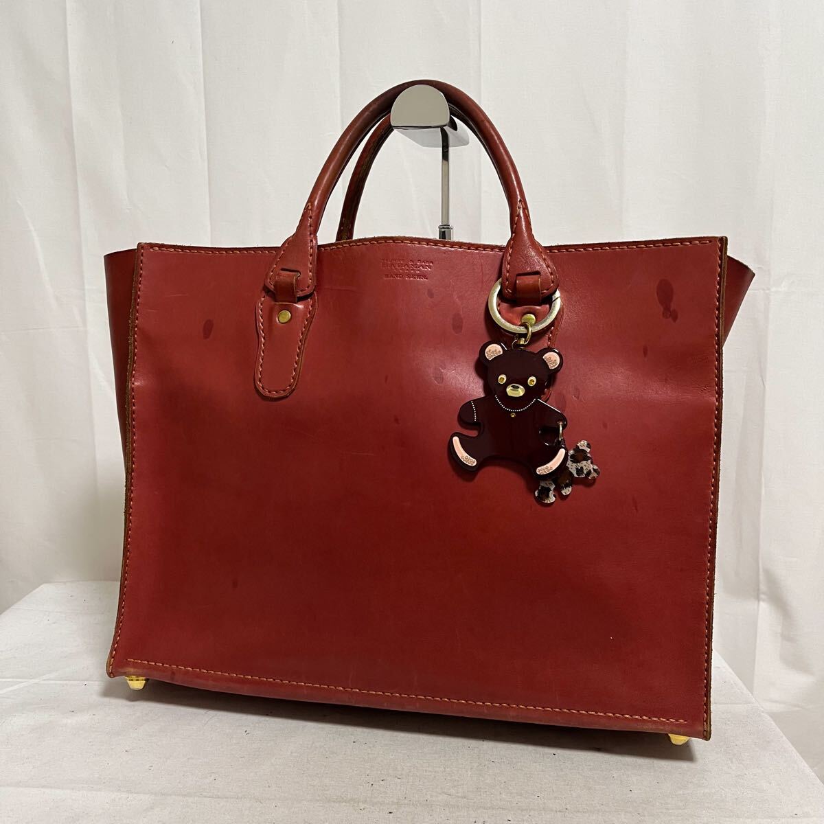 和523 TRUNKS&BAGS BABAMAN OSAKA 馬場万 大阪 レザー ハンドバッグ ビジネスバッグ ブリーフケース レッド レディース(ブリーフケース、書類かばん)｜売買された ...