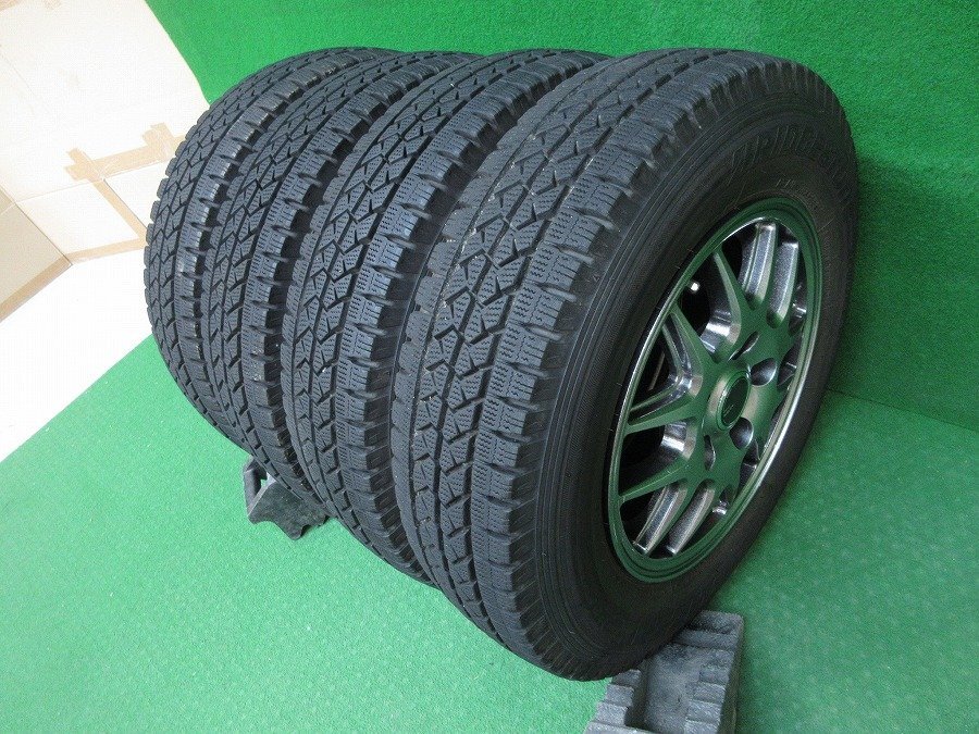 ZACK JP205 14インチ 14×5J +45 114.3 2021年製/8分山 BLIZZAK VL1 165/80R14 97/95N LT スタッドレス 4本 タウンエース/ライト ...