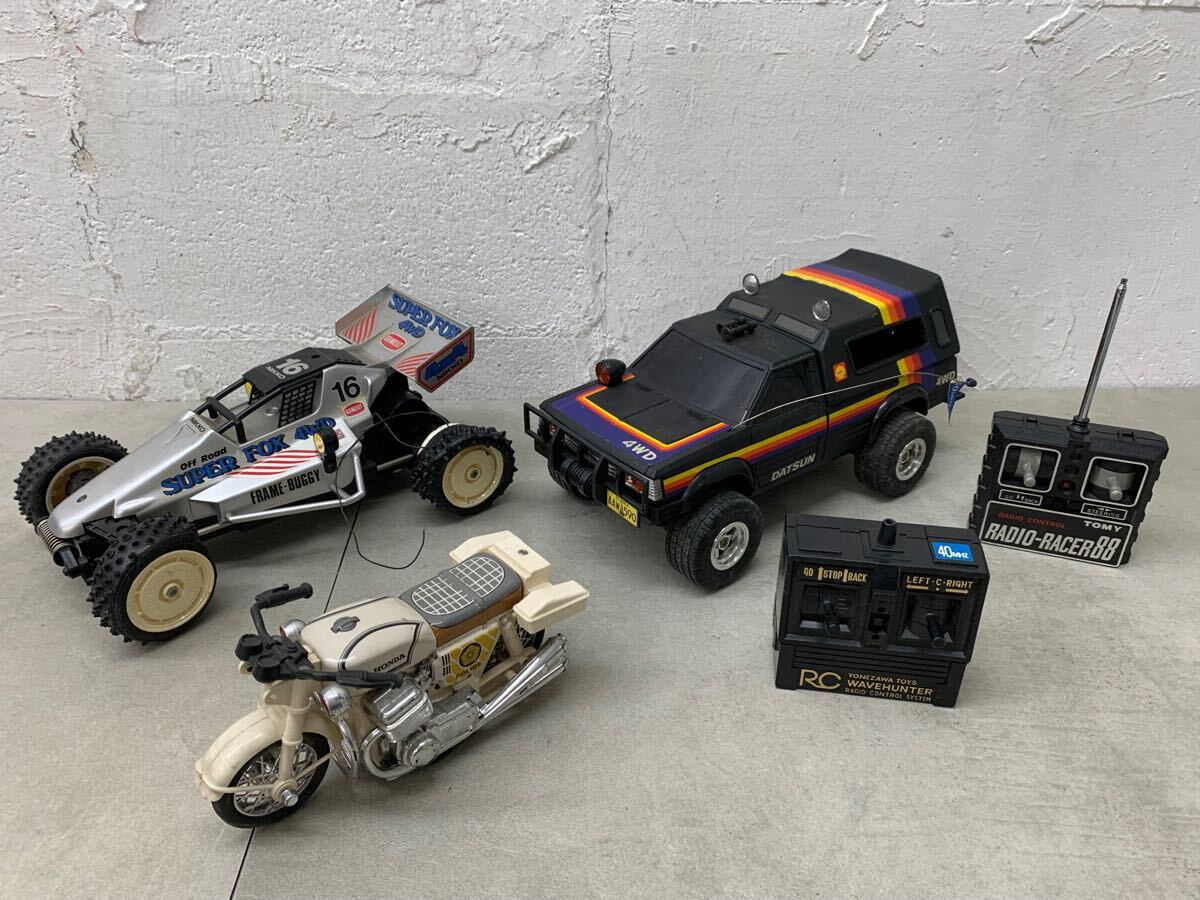 x1204-33 ラジコン NIKKO SUPER FOX 4WD / DATSUN 4WD / HONDA POLICE / コントローラー ...