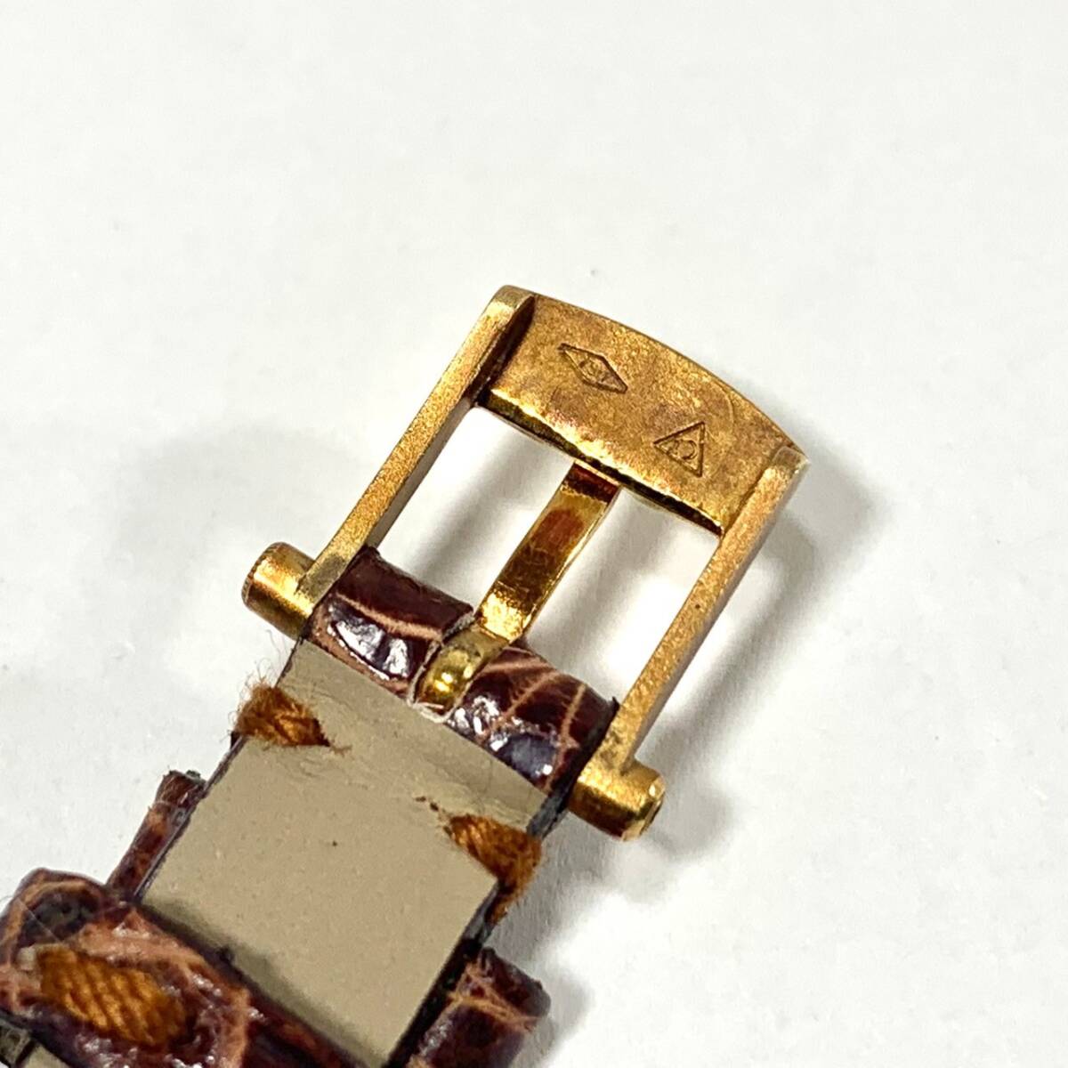 1円〜 OMEGA 1375 18KYG 14g レディース 純正革ベルト オメガ SwissMade 腕時計 WristWatch 750 YellowGold ゴールド Quartz G2 ...