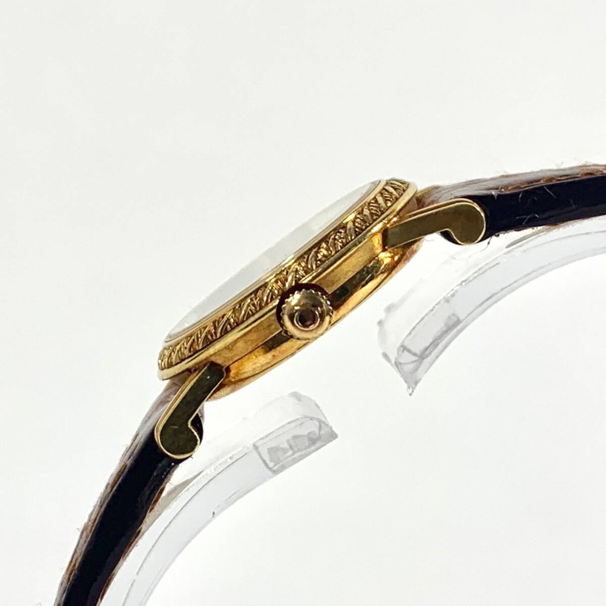 1円〜 OMEGA 1375 18KYG 14g レディース 純正革ベルト オメガ SwissMade 腕時計 WristWatch 750 YellowGold ゴールド Quartz G2 ...