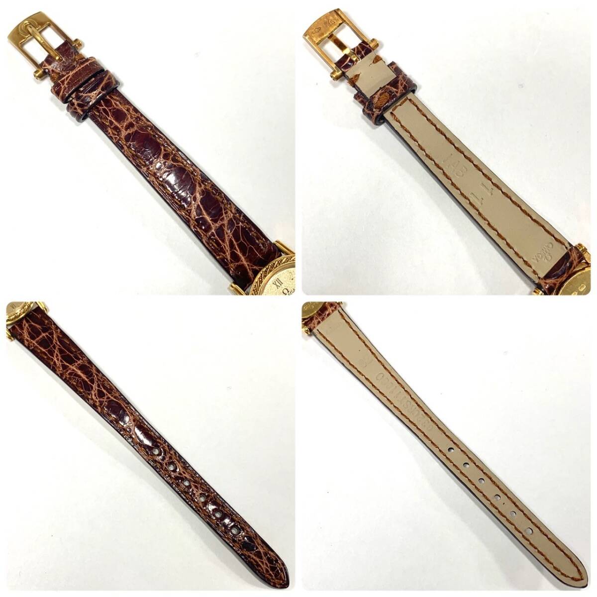 1円〜 OMEGA 1375 18KYG 14g レディース 純正革ベルト オメガ SwissMade 腕時計 WristWatch 750 YellowGold ゴールド Quartz G2 ...