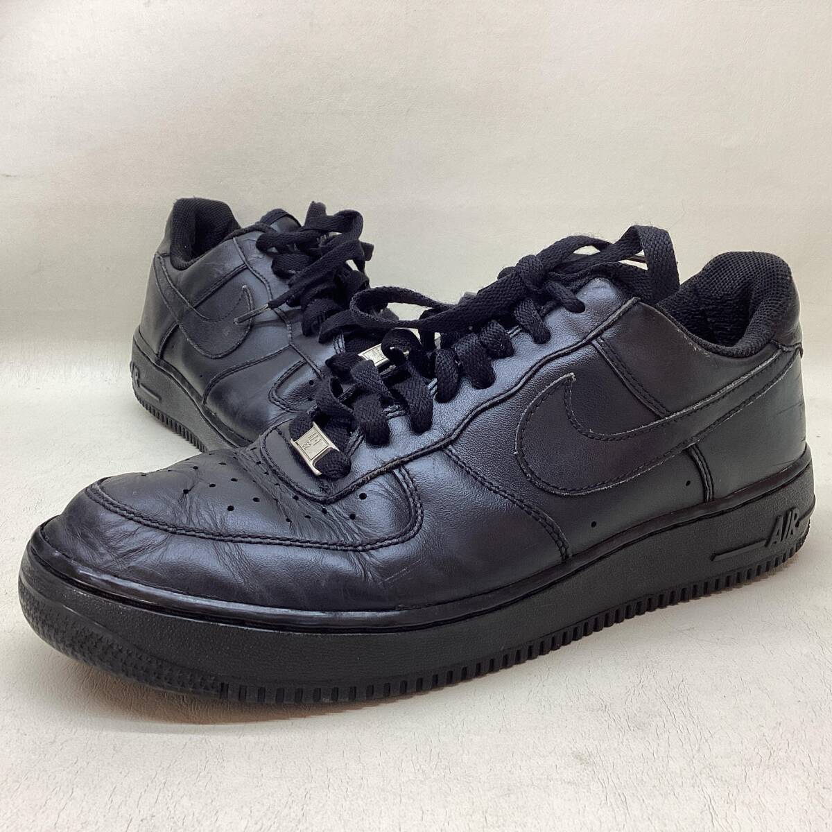 NIKE ナイキ AIR FORCE 1 315122-001 サイズ27.5cm ブラック 先端ソール部隙間確認 品 0.67kg(27 ...