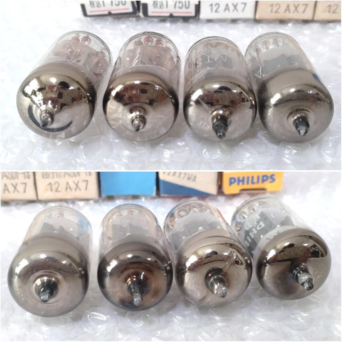 真空管 12AX7 Svetlana 2本/A-TS-12AX7 東芝 3本/12AX7 東芝 1本/12AX7 ナショナルMATSUSHITA 1本/E82CC SQ PHILIPS 1本 ...