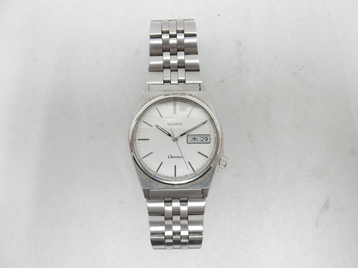 SEIKO セイコー 8123-7130 Chronos クロノス 腕時計 アナログ クオーツ デイデイト 白文字盤 /2502D(その他)｜売買されたオークション情報、yahooの商品情報を ...