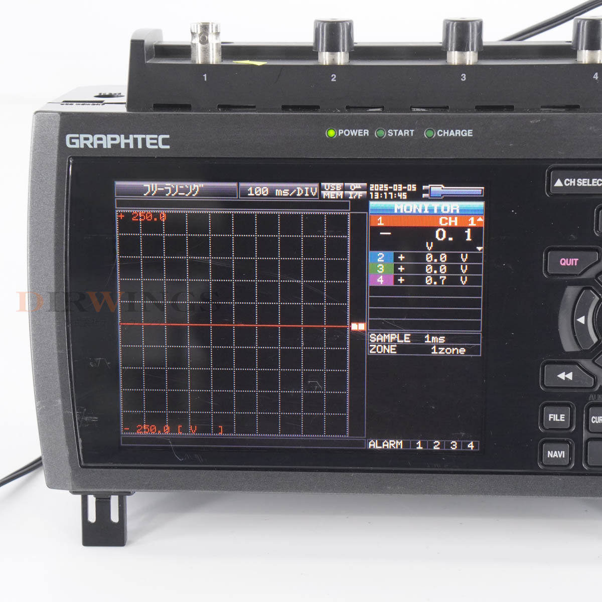 DW 8日保証 GL900 GL900-4 GRAPHTEC グラフテック midi LOGGER Data Logger データロガー ...