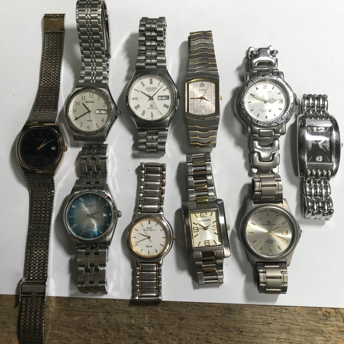 ブランド 腕時計 10個 TECHNOS ELGIN Christiano.Domani Folli.Follie Charles.Vogel SEIKO CITIZEN orient 大量 ...