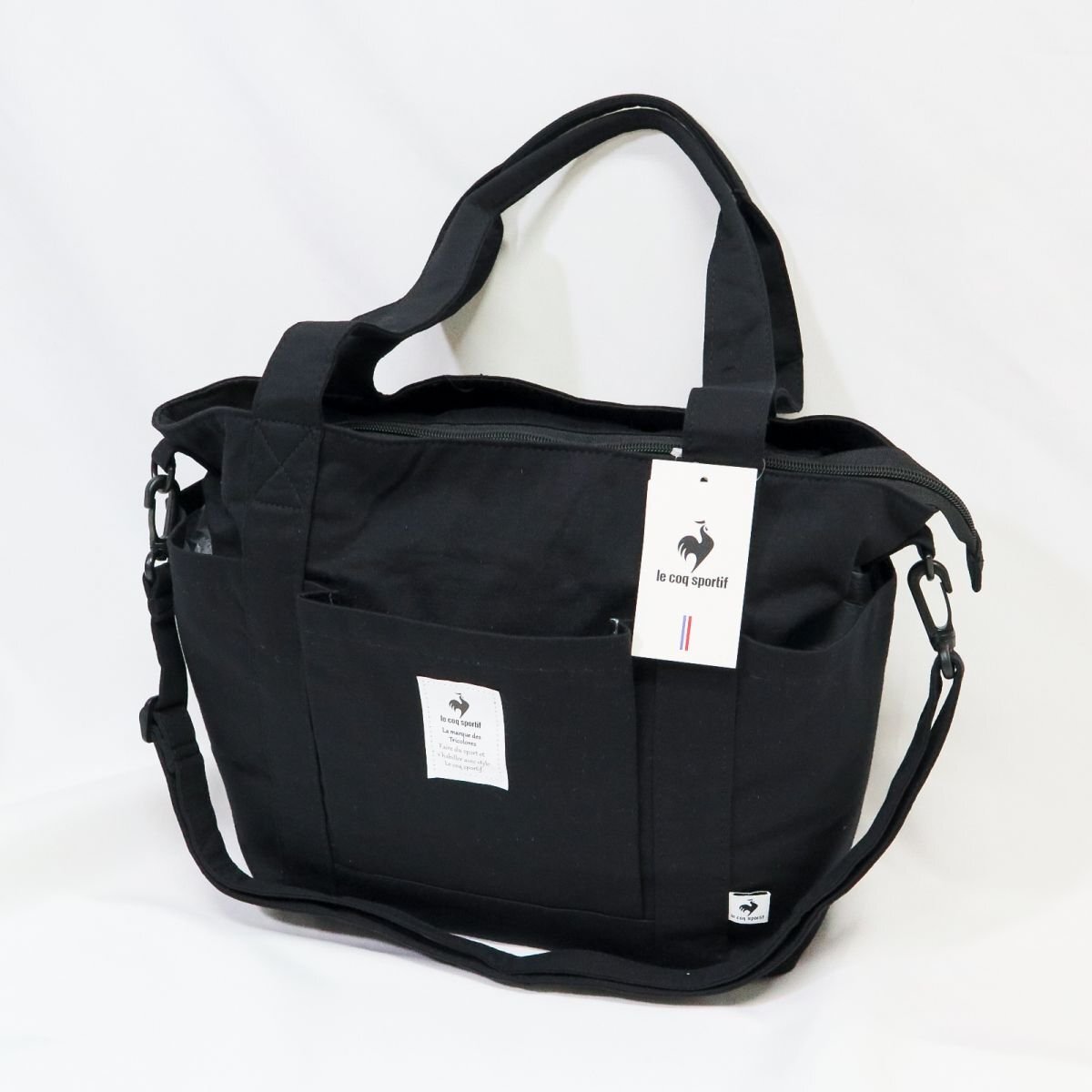 ルコック le coq sportif 便利 ポケットいっぱい シンプル ショルダー トートバッグ BAG 鞄 バッグ 黒 36237-001 ...