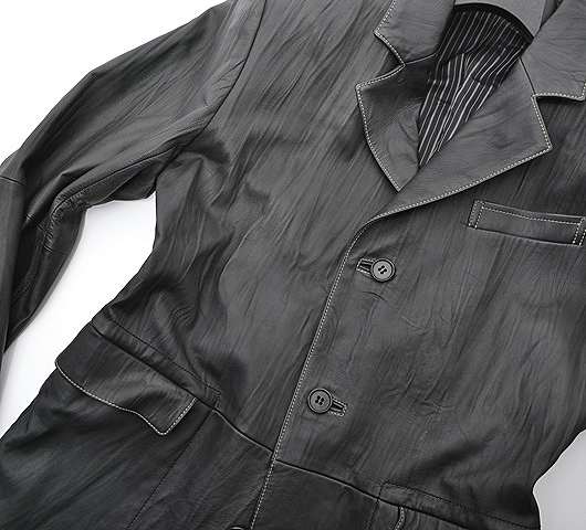 H49 barassi MILANO バラシ 羊側 レザージャケット ブラック 48(ジャンパー、ブルゾン)｜売買されたオークション情報、yahooの商品情報をアーカイブ公開 - オークファン ...