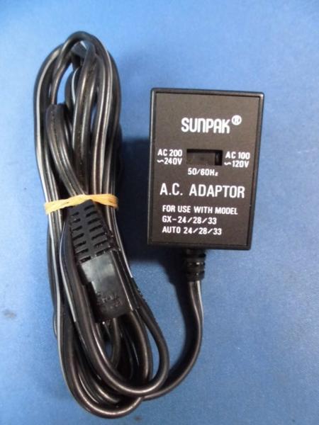 SUNPAK ACアダプタ GX-24/28/33 AC200 240V 保証付AC3983Q(変圧器、アダプター)｜売買されたオークション ...