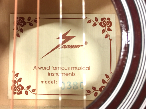 1円 S-Power アコースティックギター 038C 品B(その他)｜売買されたオークション情報、yahooの商品情報をアーカイブ公開 - オークファン（aucfan.com）