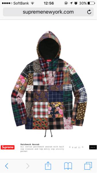 Supreme Patchwork Anorak M 16AW(ジャンパー、ブルゾン)｜売買されたオークション情報、yahooの商品情報をアーカイブ公開 - オークファン（aucfan.com）