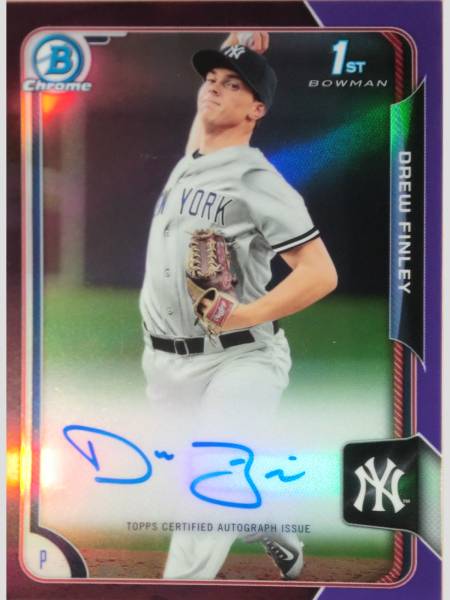 DREW FINLEY / 2015 BOWMAN DRAFT CHROME AUTO PURPLE #/250(Topps)｜売買された ...