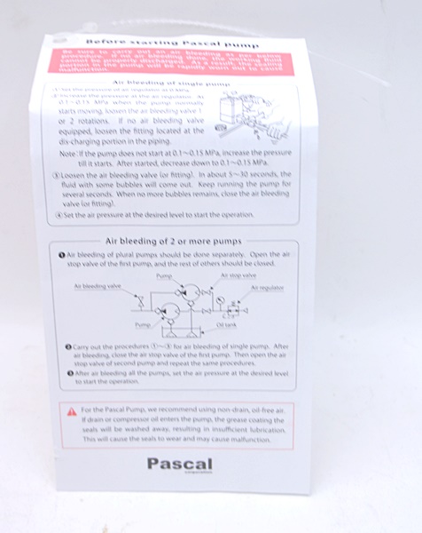 Pascal パスカルポンプ X6308-C 高性能エア駆動油圧ポンプ 小型 - その他