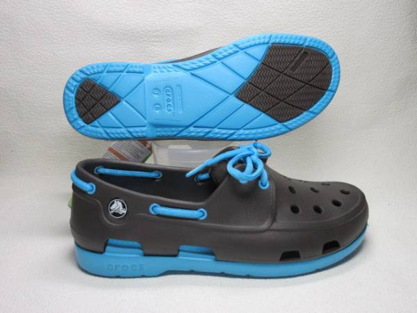 CROCS Beach Line Boat Shoe Lace Gs 濃茶／青 24cm(21cm以上)｜売買されたオークション情報 ...
