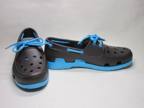 CROCS Beach Line Boat Shoe Lace Gs 濃茶／青 24cm(21cm以上)｜売買されたオークション情報 ...