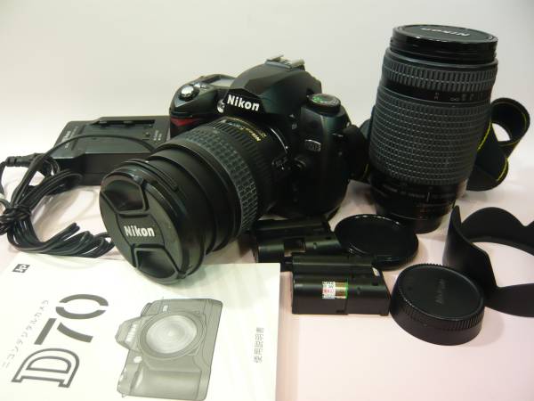 Nikon ニコン D70＋NIKKOR 18-70mm＋70－300㎜レンズ 総レリーズ回数6145回(ニコン)｜売買されたオークション情報、yahooの商品情報をアーカイブ公開 ...