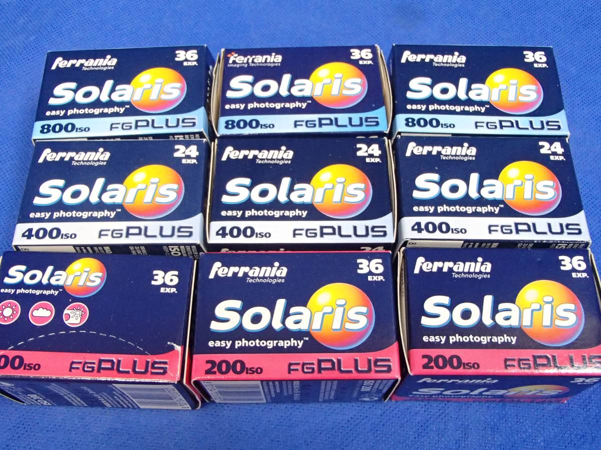 FERRANIA Solaris FG PLUS フィルム ISO 800/400/200 24 36枚撮り 9本セット(フィルム)｜売買され ...