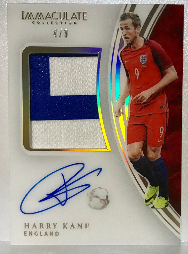 Harry Kane 2017 Panini Immaculate Premium Patch Auto /9 背番号分パラレル 直筆サイン ...