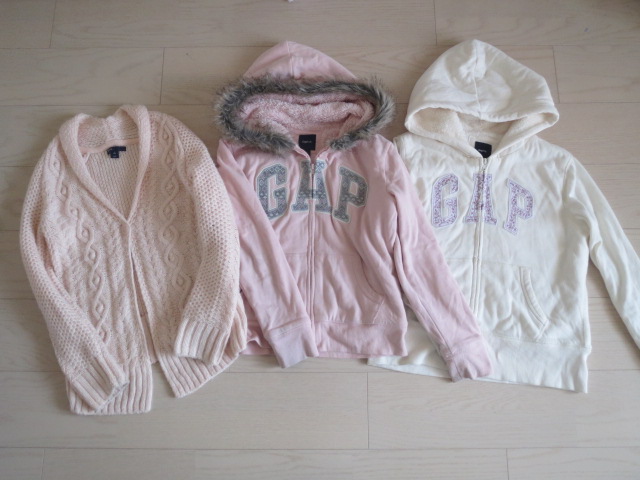 GAP ギャップ カーディガン140㎝ ジップアップパーカー2点150㎝160㎝(トレーナー)｜売買されたオークション情報、yahooの商品情報をアーカイブ公開 - オークファン（aucfan ...