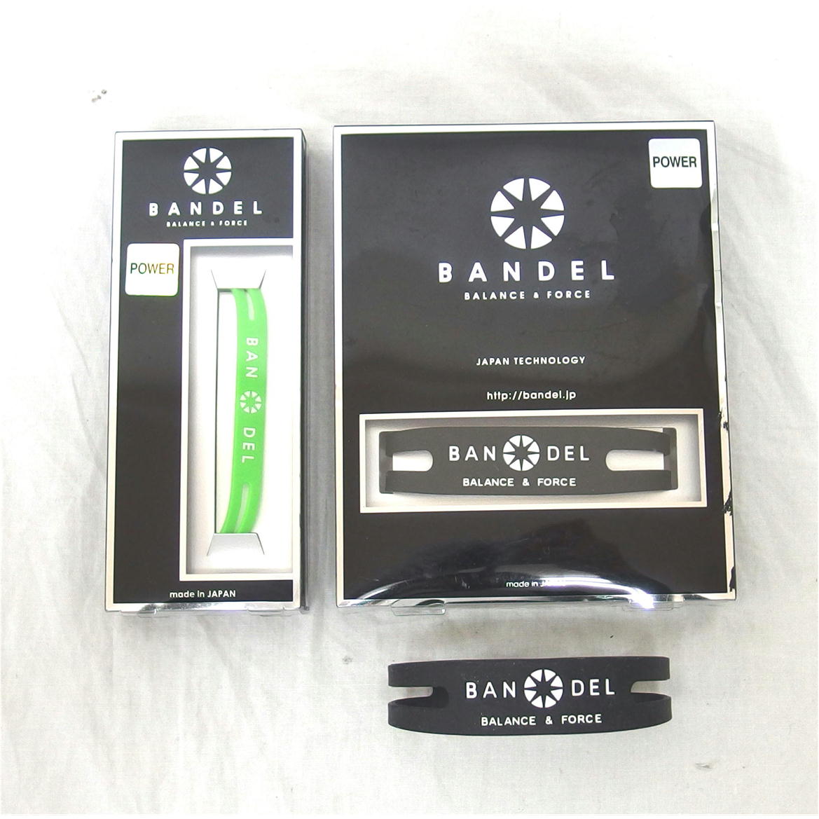 まとめて3本セット/2本 品 BANDEL バンデル ブレスレット ブラック グリーン string bracelet regular ...