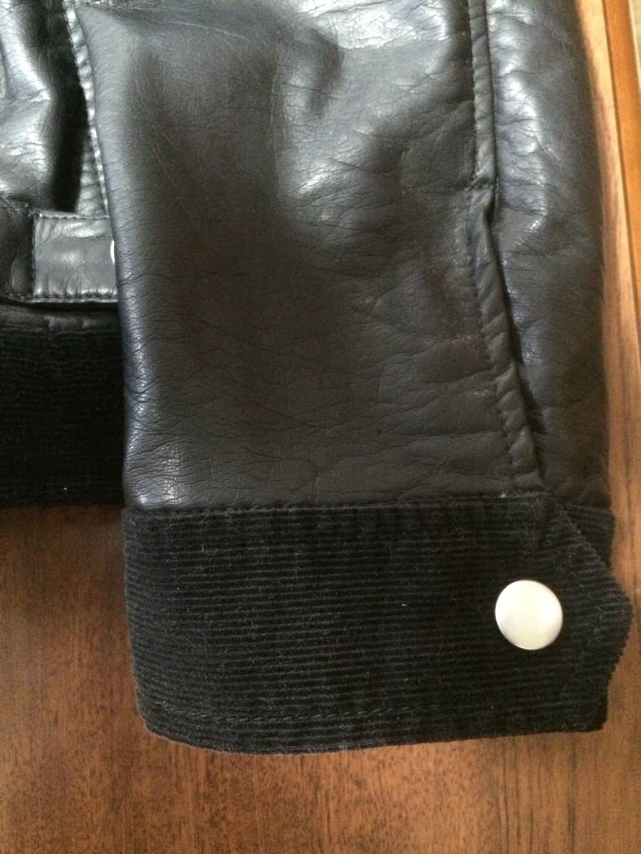 ユニクロアンダーカバー JUN TAKAHASHI レザージャケット Lサイズ 革ジャン 黒 ブラック uniqlo undercover UU ジュン タカハシ コラボ(ジャンパー、ブルゾン ...