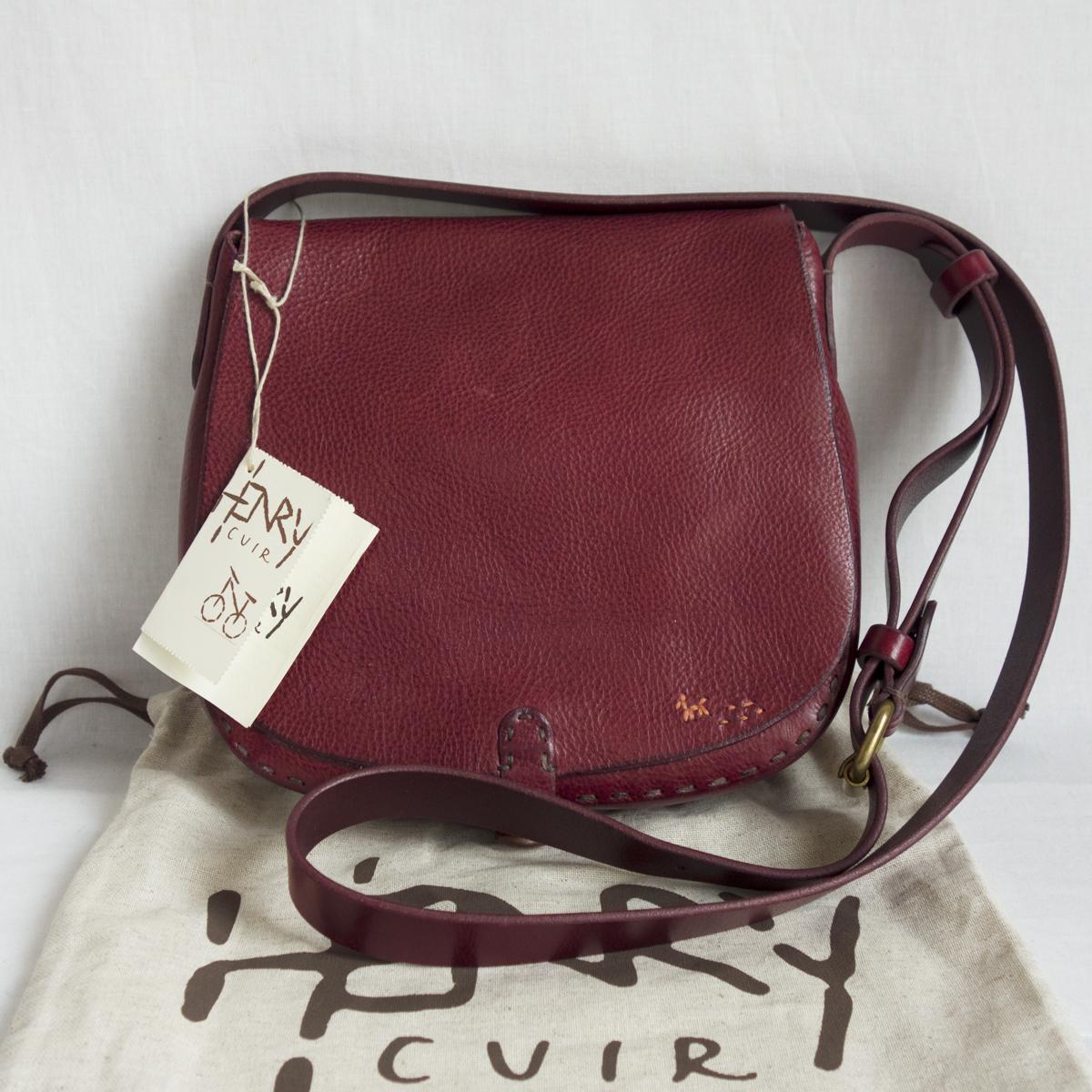 ほぼ HENRY CUIR CRAVACHE ショルダーバッグ レザー アンリークイール ボルドー 618040(牛革)｜売買された ...
