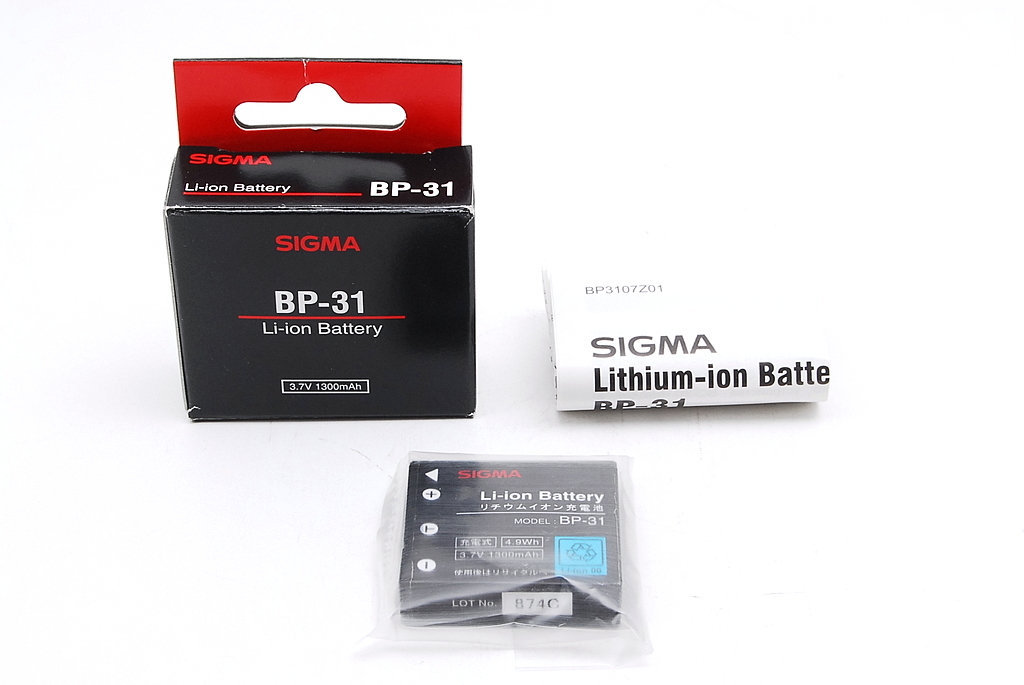 Sigma 純正 バッテリー BP-31 DP1 DP1s DP1x DP2 DP2s DP2x U828(その他)｜売買されたオークション ...