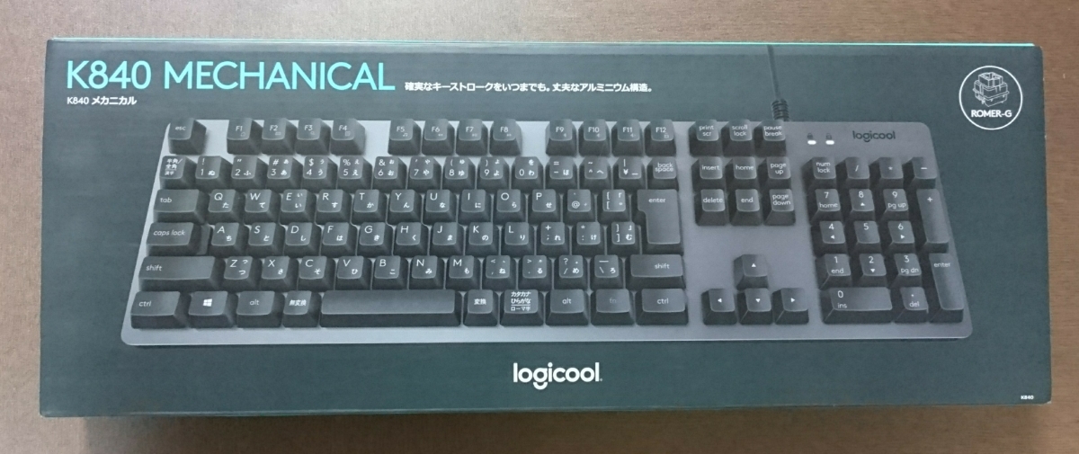 Logicool ロジクール K840 メカニカルキーボード 108フルキー 日本語レイアウト ROMER-G 26キー ロールオーバー対応 USB 有線接続(USBキーボード)｜売買された ...