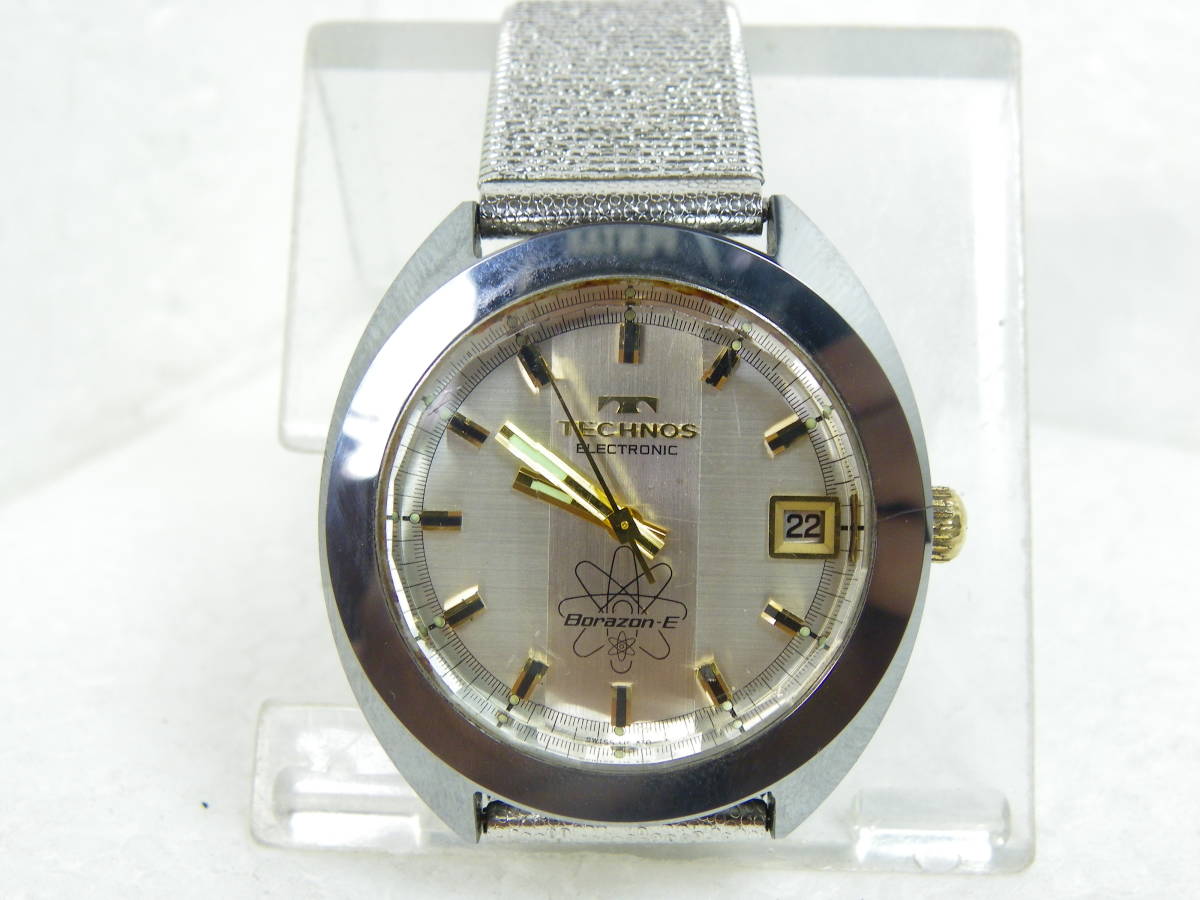 高級レア TECHNOS テクノス ELECTRONIC エレクトロニック Borazon-E カットガラス 超硬ベゼル デート電磁テンプ 完動品194(テクノス)｜売買されたオークション情報 ...