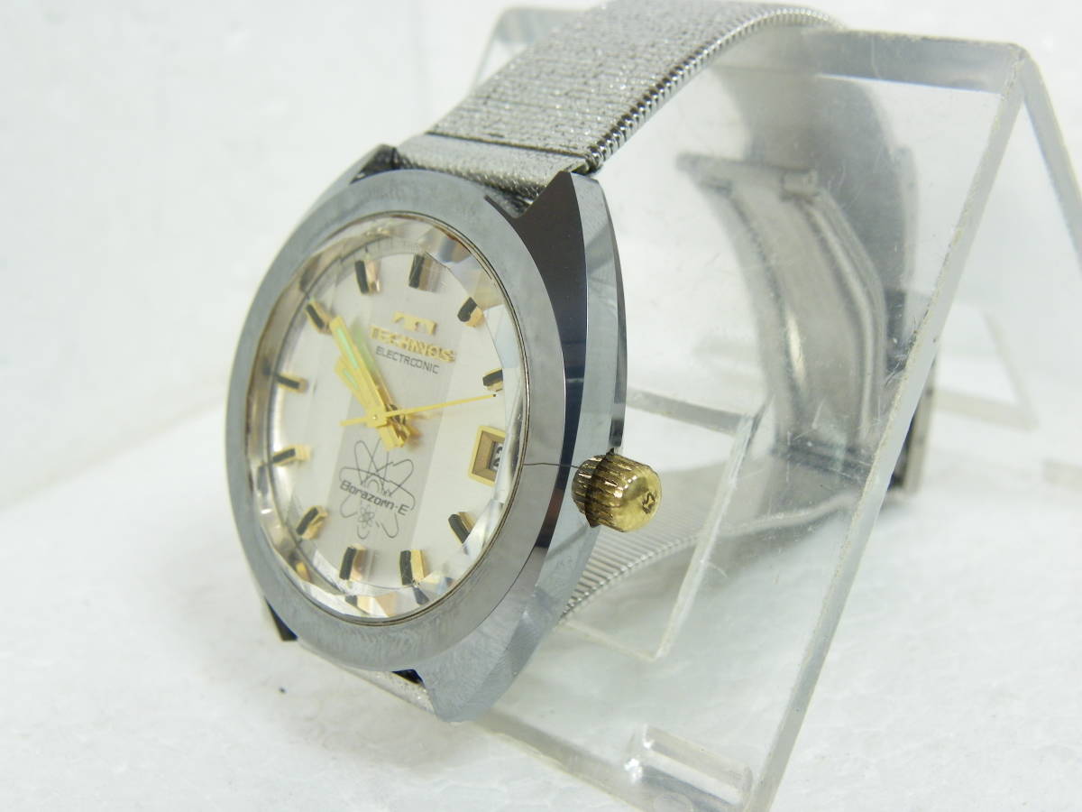 高級レア TECHNOS テクノス ELECTRONIC エレクトロニック Borazon-E カットガラス 超硬ベゼル デート電磁テンプ 完動品194(テクノス)｜売買されたオークション情報 ...